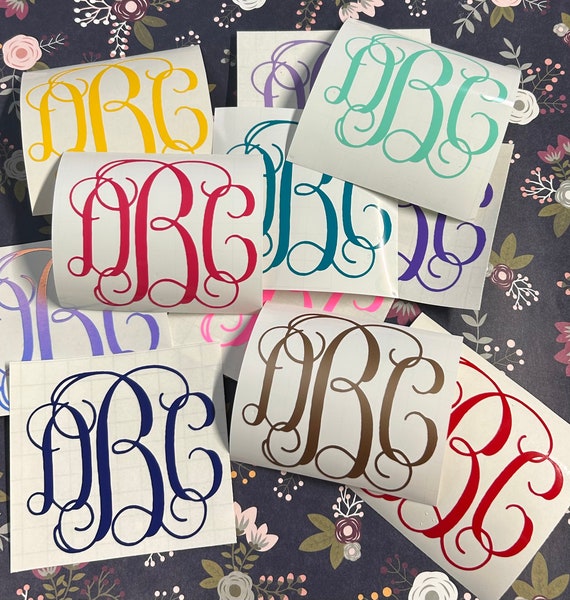 Calcomanías Con Nombres Monogramados 5 Uds Pegatinas De Nombre