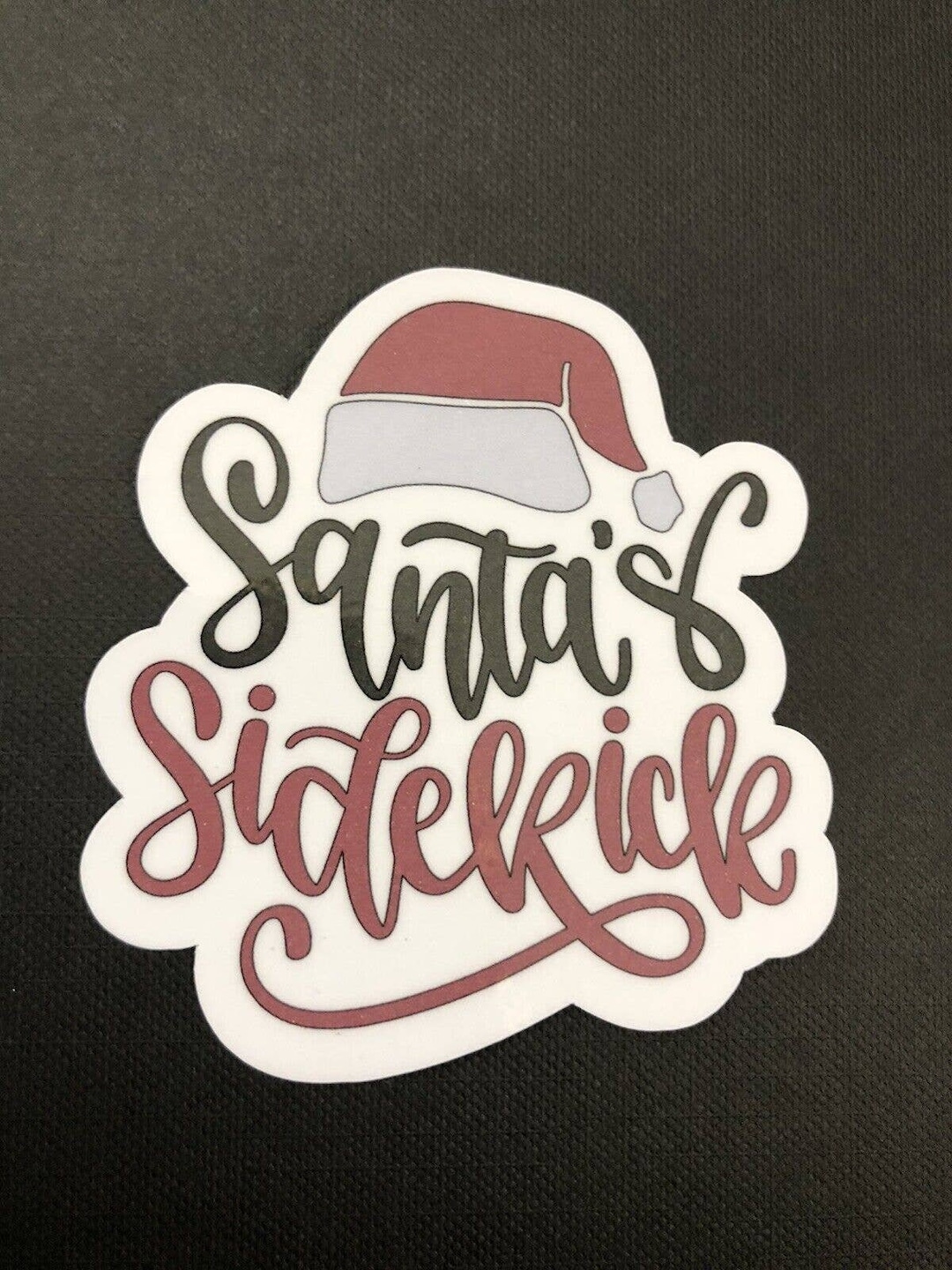SANTA'S SIDEKICK Christmas Sticker- Waterproof, UV Resistant, Colorful ...