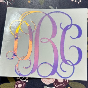 Customized Monogram Initials Decal, Name Sticker, Custom Stickers ...