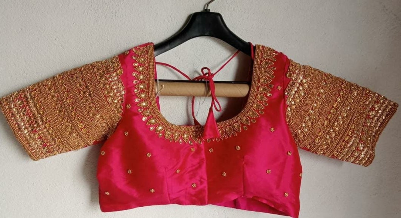 Rani Pink Maggam Work Aari Work Handmade Blouse Aari Work - Etsy