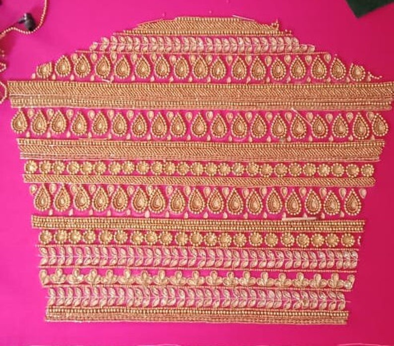 Rani Pink Maggam Work Aari Work Handmade Blouse | Aari Work | Zardozi ...