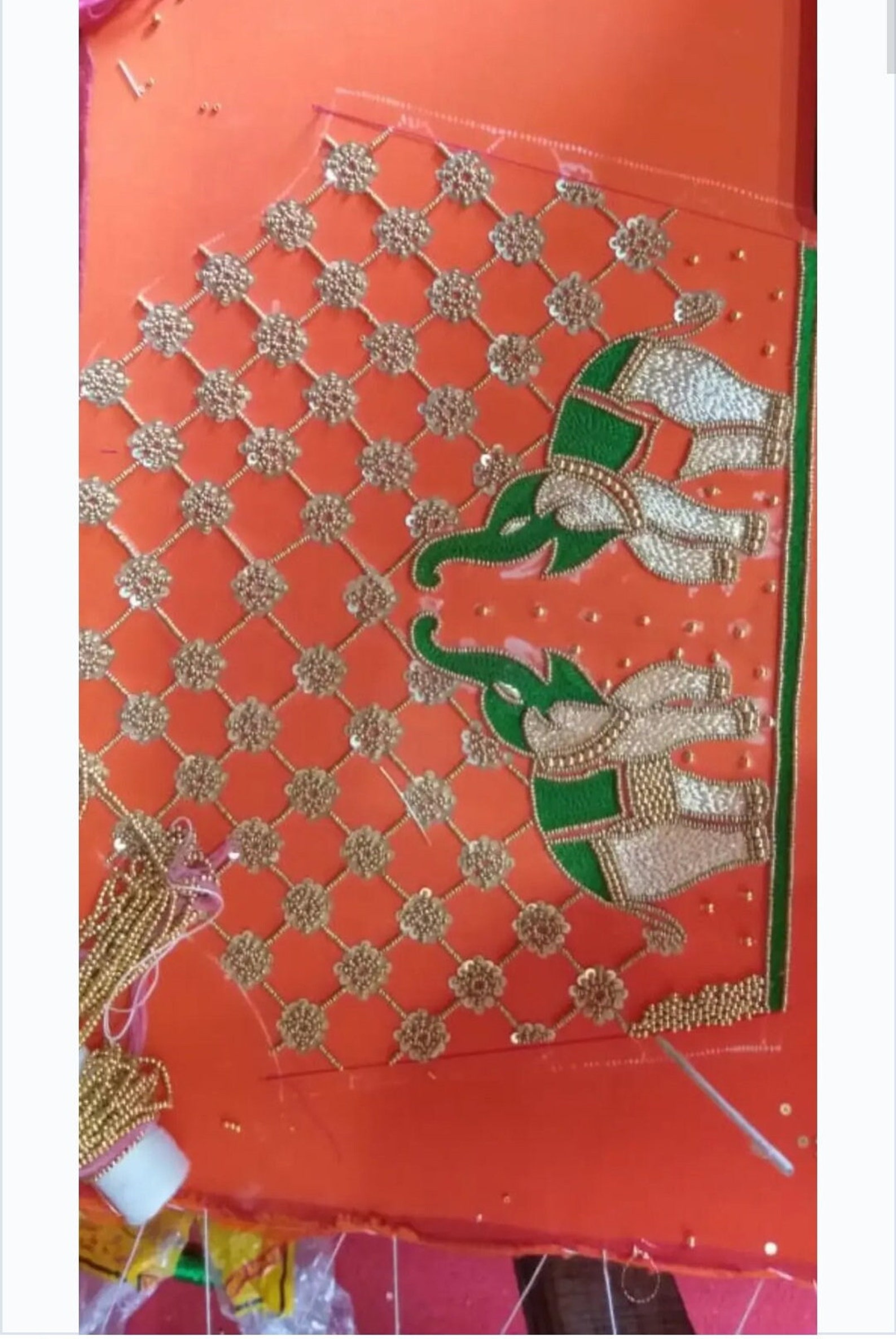 Purple Maggam Work Aari Work Handmade Saree Blouse . Made to - Etsy