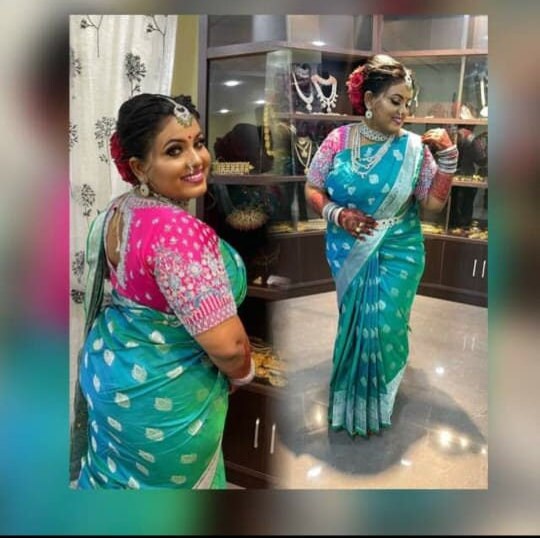 Rani Pink Blue Maggam Work Aari Work Handmade Blouse Aari - Etsy