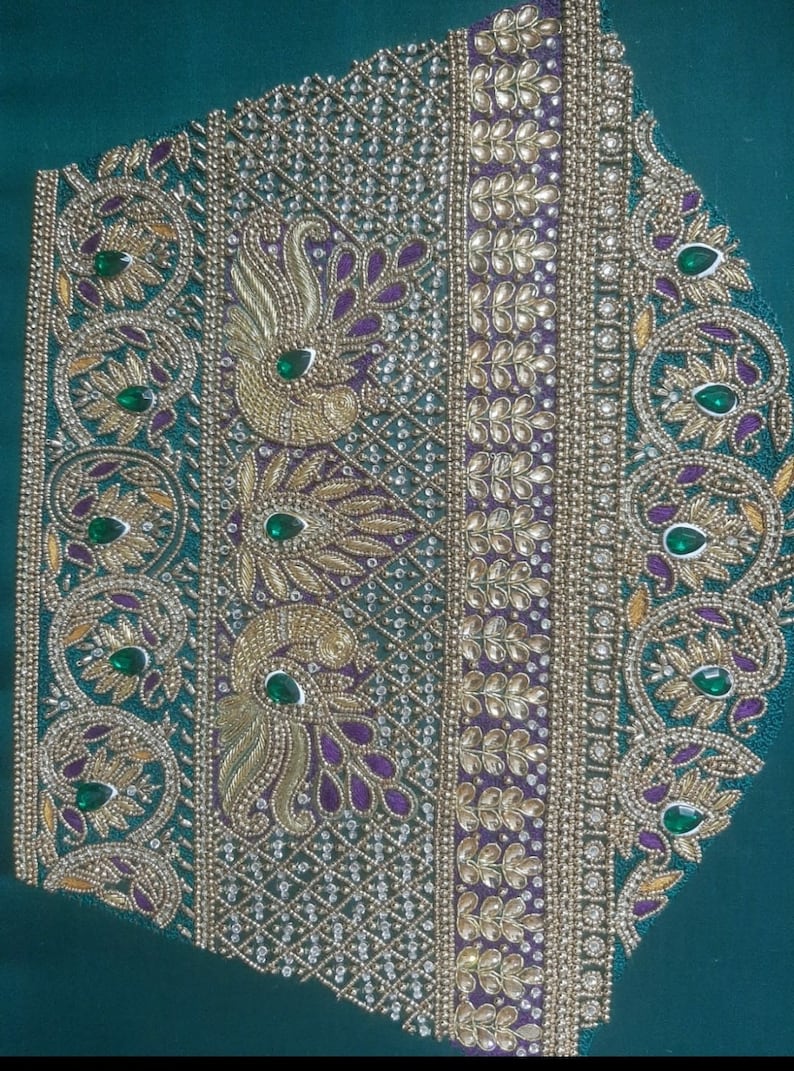 Green Maggam Work Blouse | Aari Work Saree Blouse | Aari Work Blouse ...