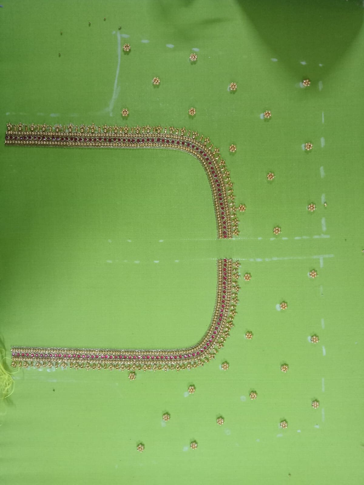 Navy Blue Maggam Work Aari Work Handmade Saree Blouse . Made to Your ...