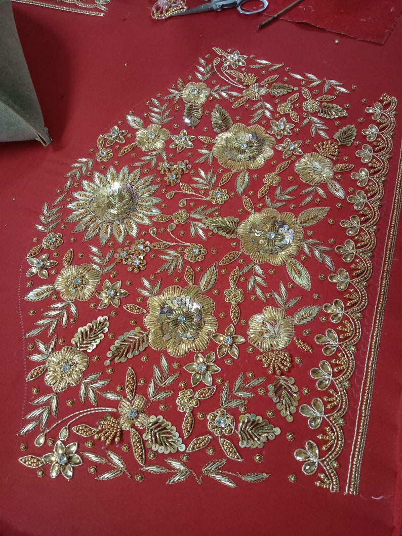 Wine Red Maroon Zardozi Work Blouse Aari Work Saree Blouse Aari Work ...