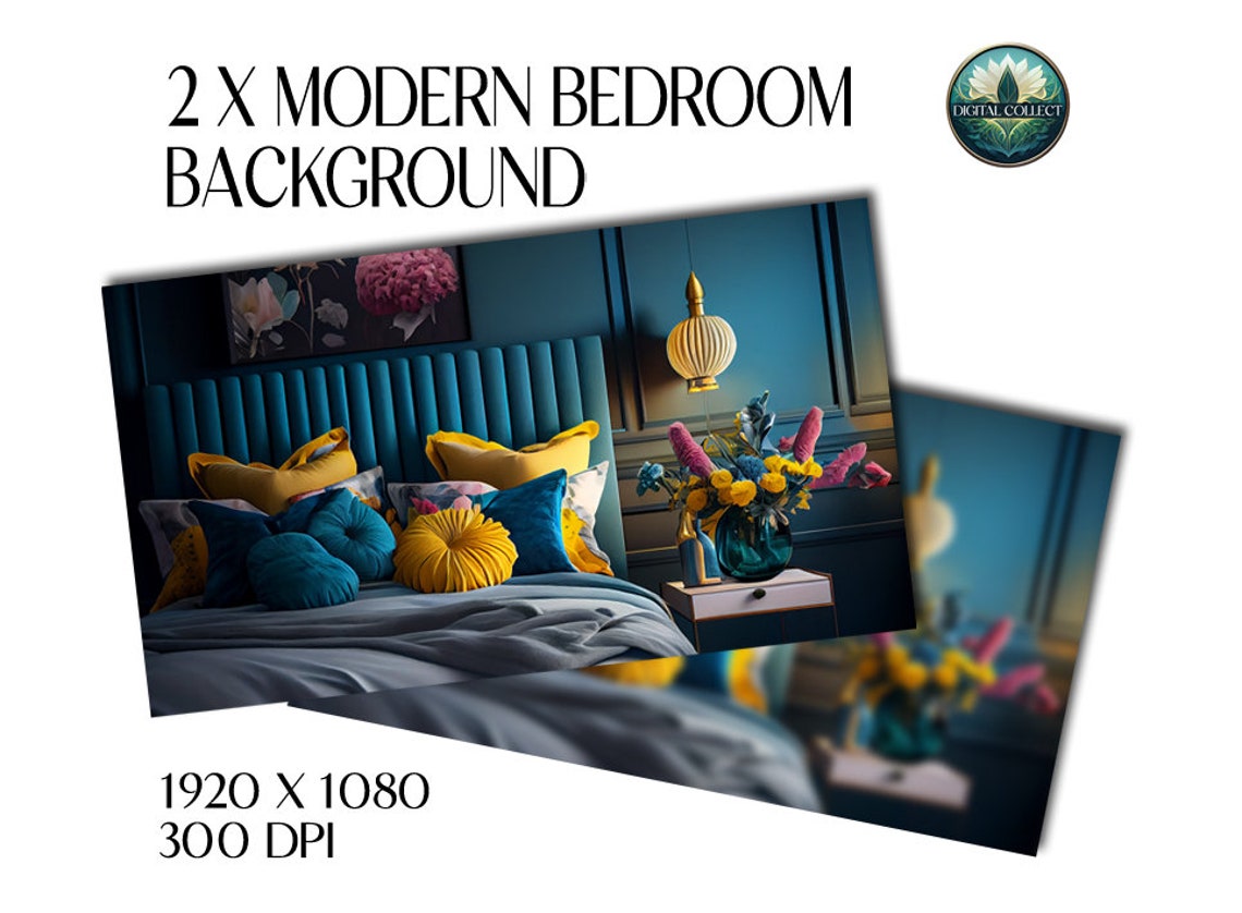 Modern Bedroom Zoom Background Virtual Backdrop Streamer - Etsy