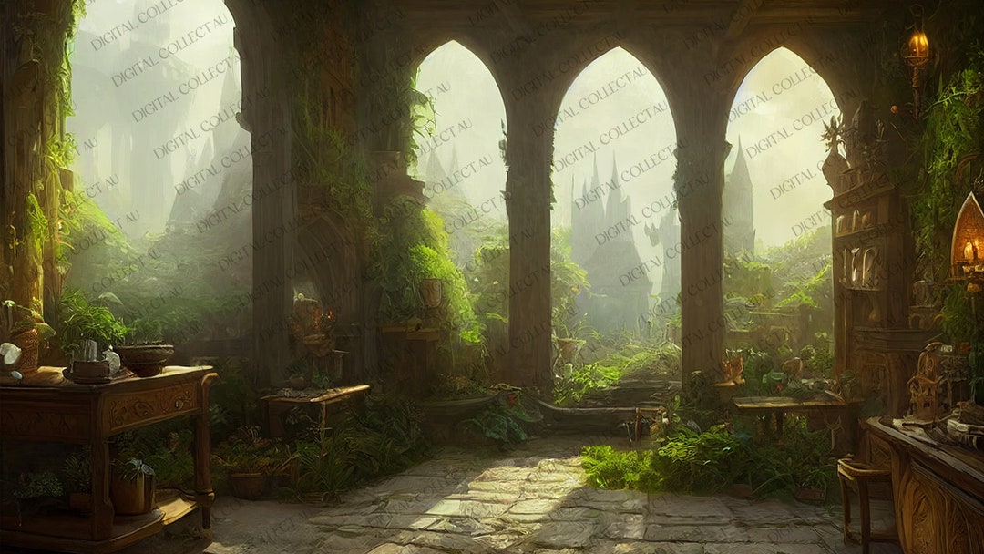 Medieval Fantasy Castle Streamer Background, Green Screen Overlay ...