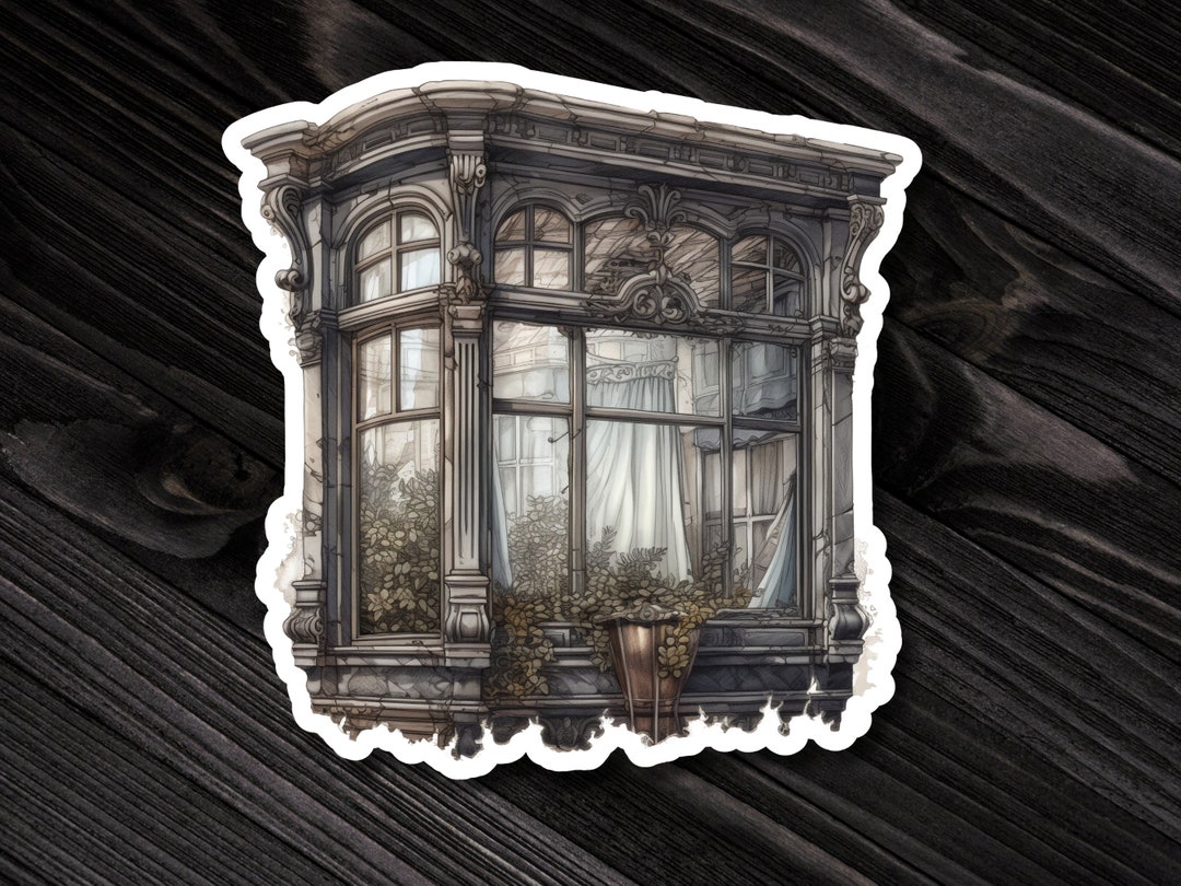 Gothic Windows Collection 4, Die Cut Sticker, 3 X 3, European ...