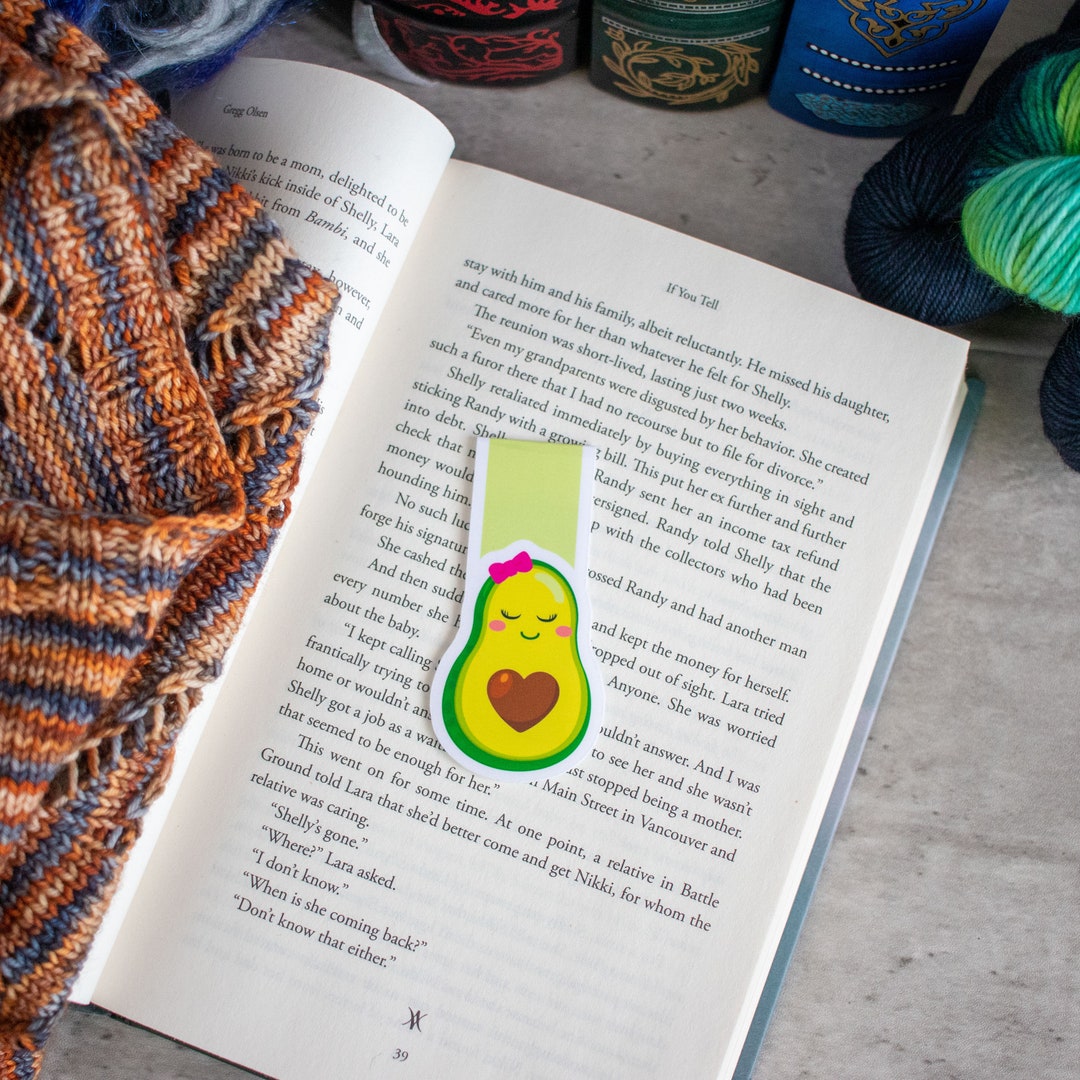 Avocado Bookmark, Fruit Bookmark, Book Lover Gift, Accessories for ...
