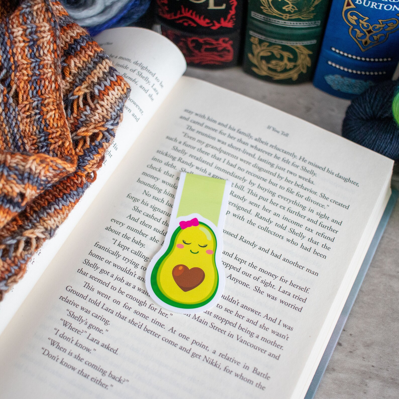 Avocado Bookmark, Fruit Bookmark, Book Lover Gift, Accessories for ...
