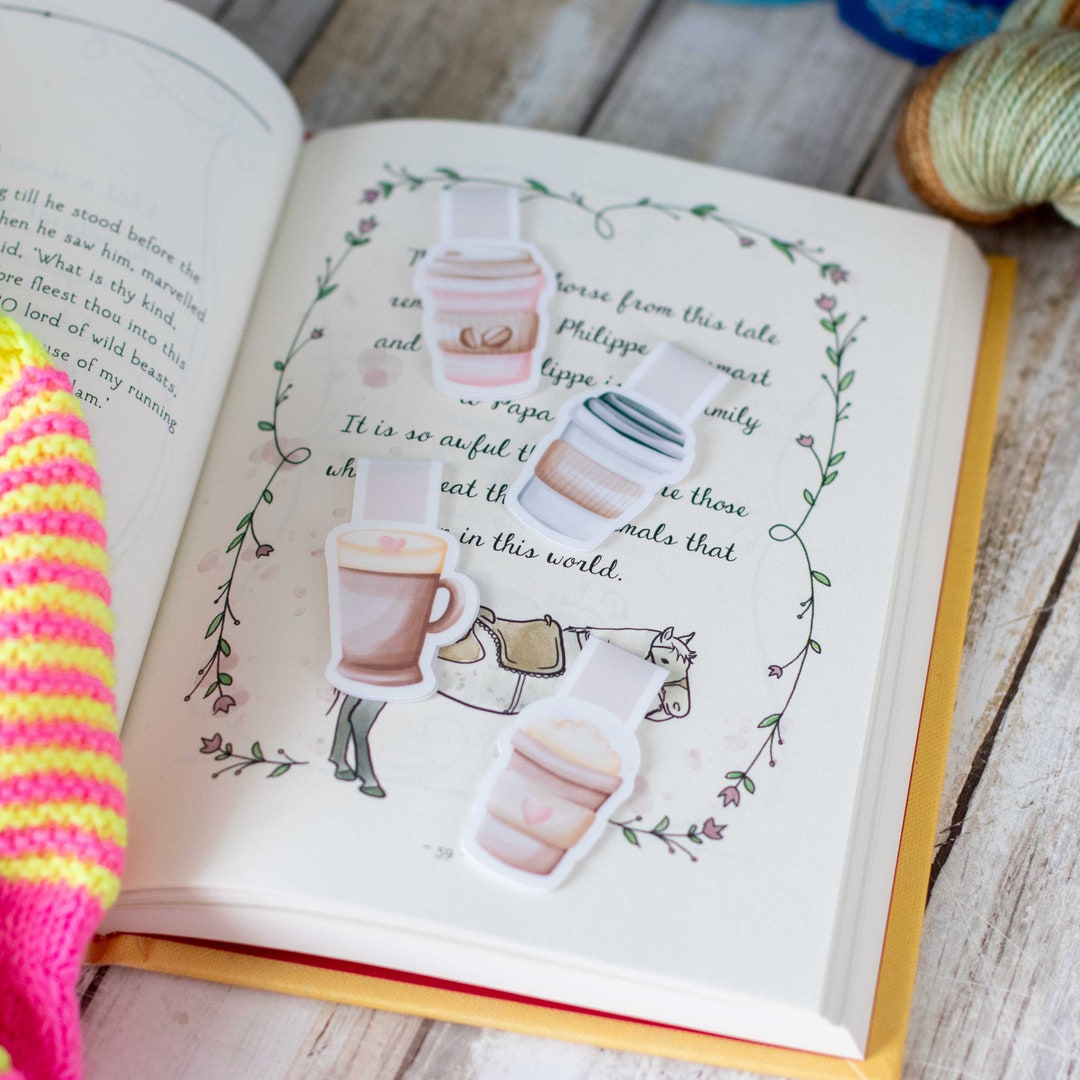 Mini Coffee Bookmark Set, Coffee Bookmark Coffee Lover, Book Lover Gift ...