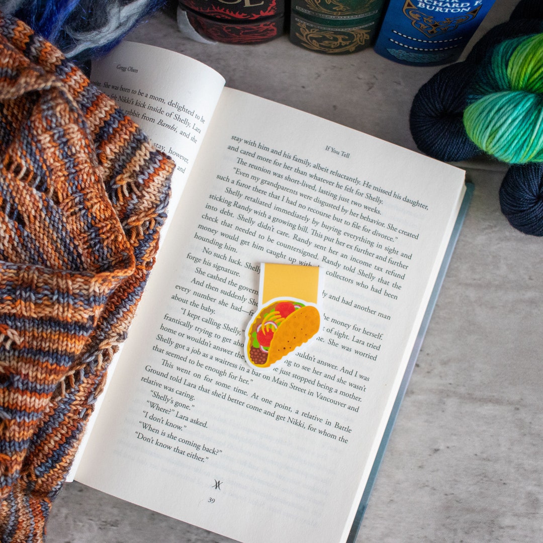 Bean Taco Bookmark, Breakfast Bookmark, Book Lover Gift, Accessories ...