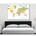 World's MAP With Color & Names - Etsy