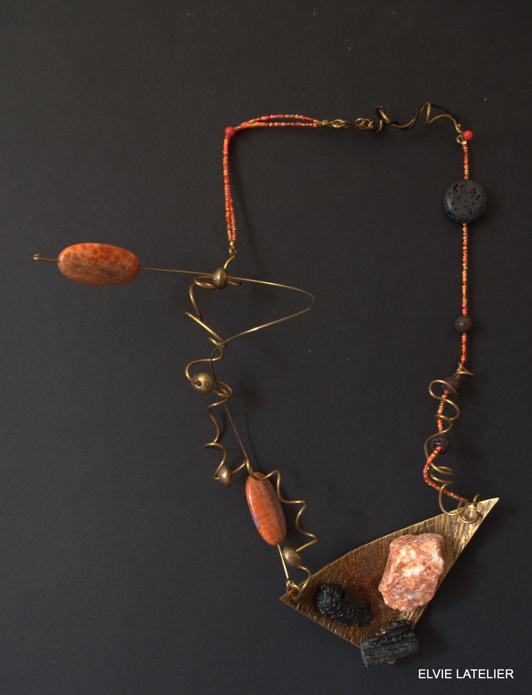 Volcanic Sculpture Necklace - Etsy
