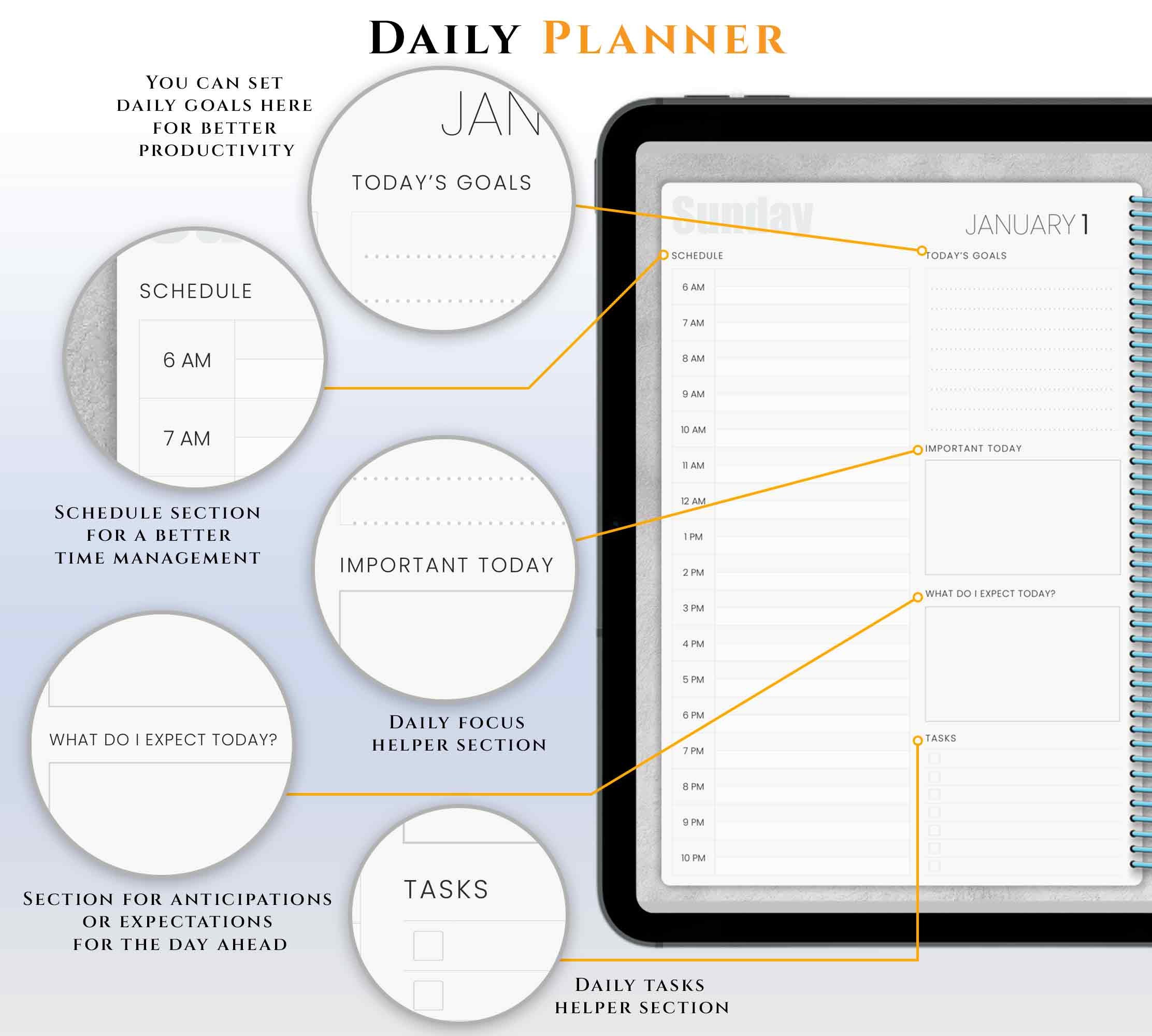 Digital Planner 2023 2024, Digital Journal, Ipad, Goodnotes Planner ...