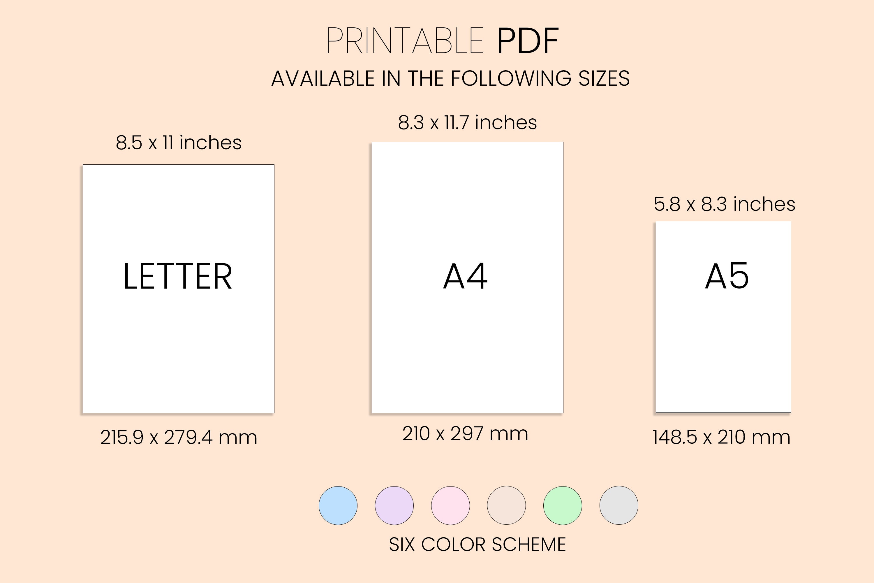 Printable Contact Tracker Template PDF, Digital Address Book, A4/A5/US ...