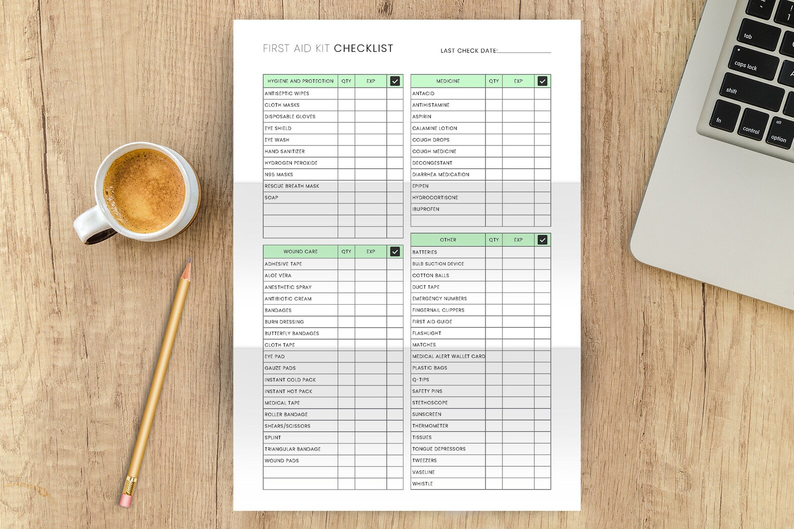 First Aid Kit Checklist Printable PDF Template Emergency - Etsy Canada