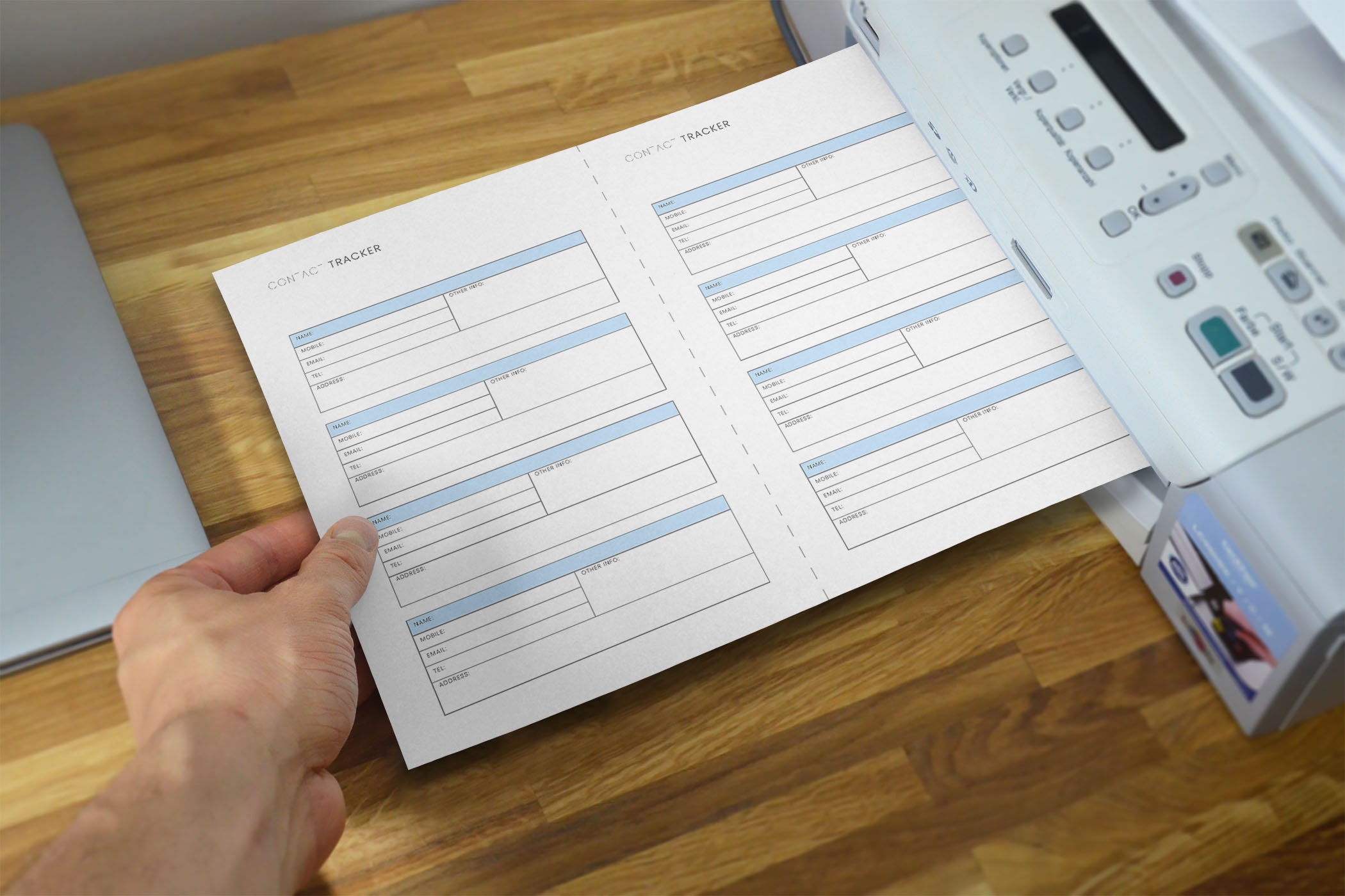 Printable Contact Tracker Template PDF, Digital Address Book, A4/A5/US ...