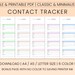 Printable Contact Tracker Template PDF, Digital Address Book, A4/A5/US ...