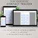 Printable Contact Tracker Template PDF Digital Address Book - Etsy