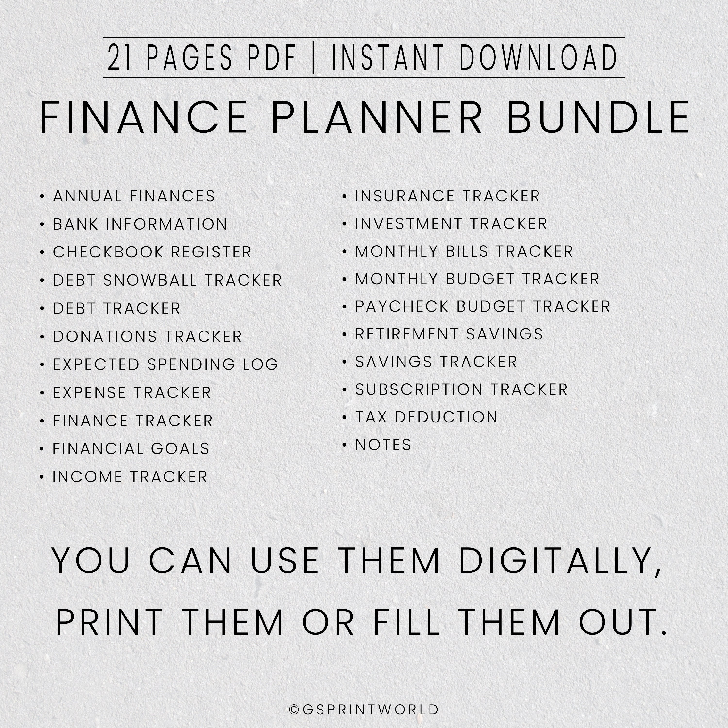 Finance Planner Templates, Budget Planner Templates, Finance Book ...