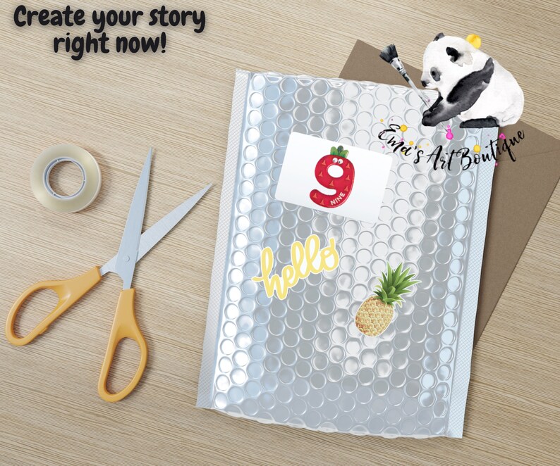 Baby Numbers Fruits and Vegetables PNG JPG File Educational Learning ...