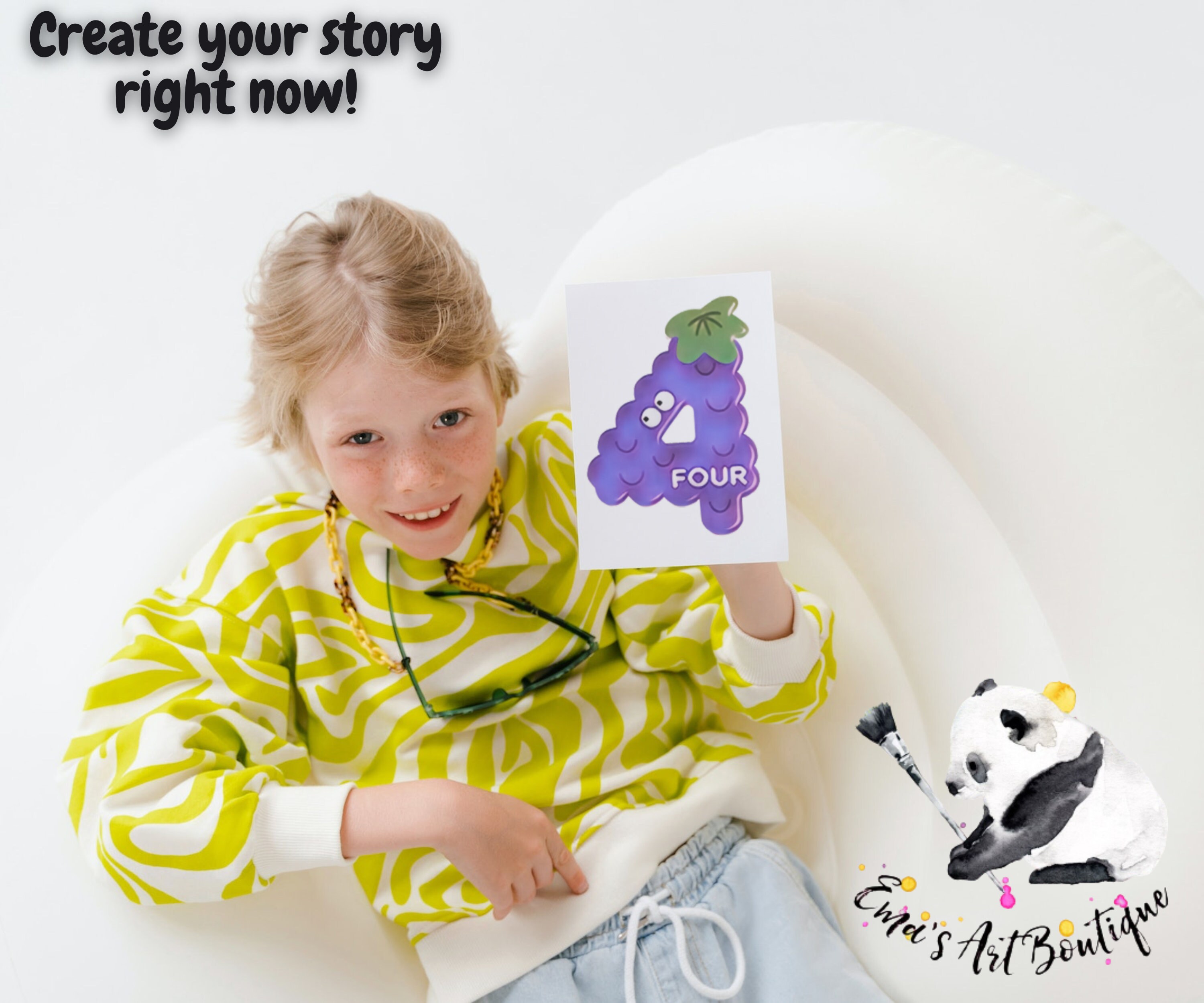 Baby Numbers Fruits and Vegetables PNG JPG File Educational Learning ...