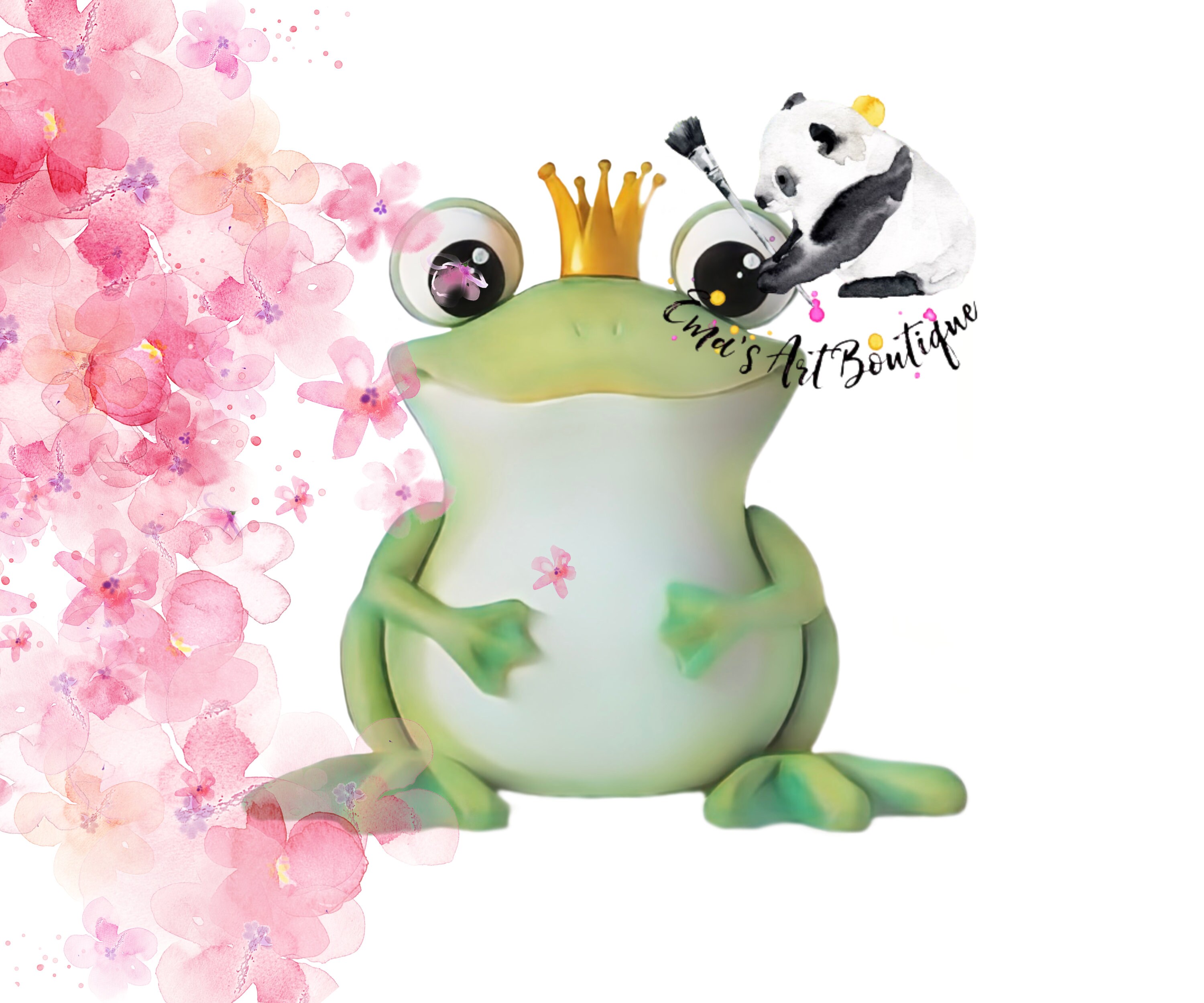 Prince Frog Toad PNG SVG JPG File Watercolor Crown Frog Let Your Tale ...