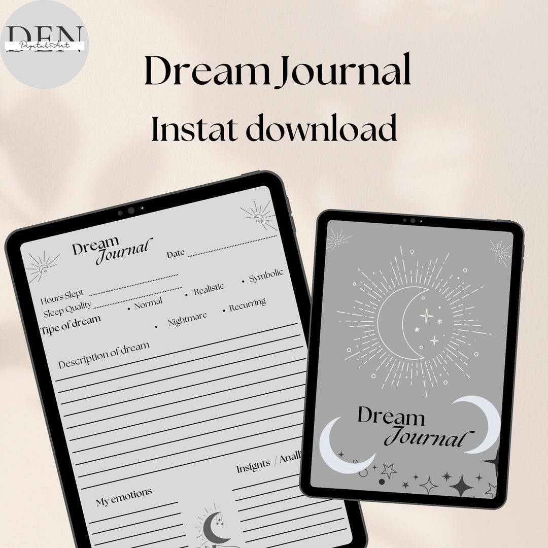 Dream Journal Printable, Daily Dream Tracker, Journey Through Your ...