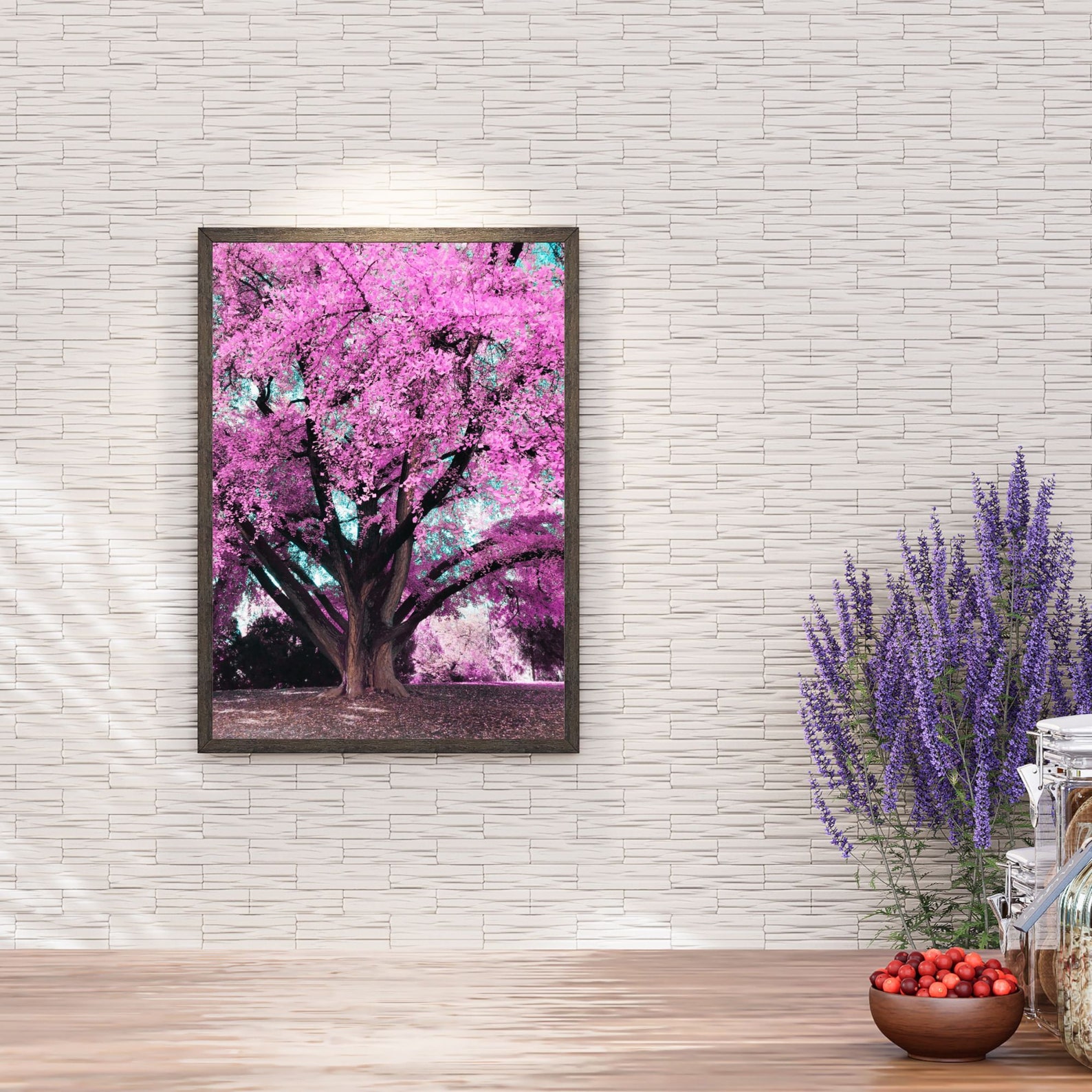 Vintage Pink Tree Photo, Tree Print, Wall Fine Art, Digital Painting ...