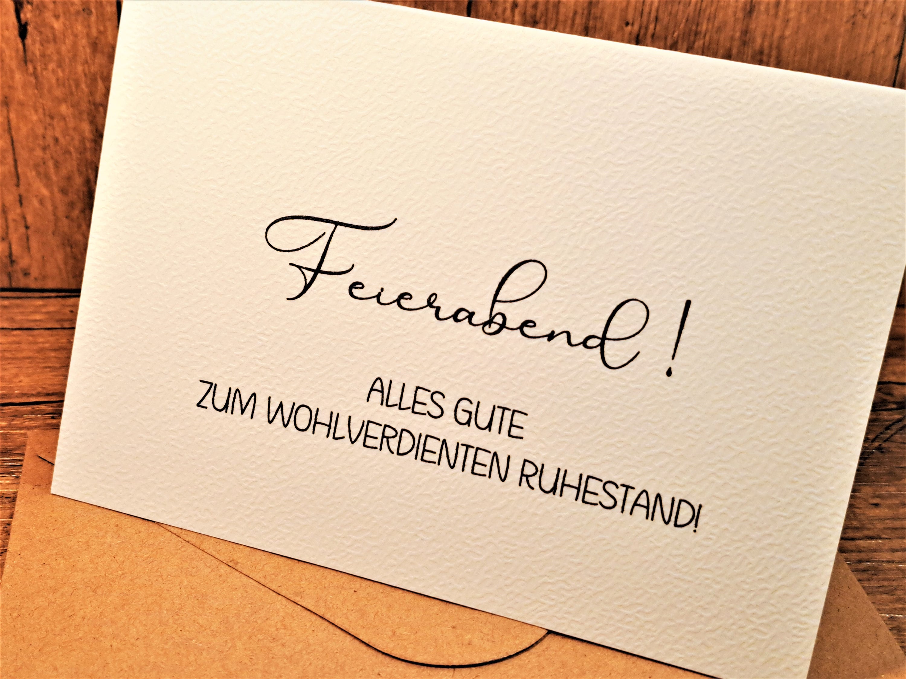Glückwunsch zum Ruhestand Feierabend Karte Abschied Kollege ...