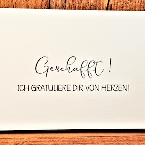 Glückwunschkarte Geschafft Abschluss Karte Abitur Glückwunsch ...