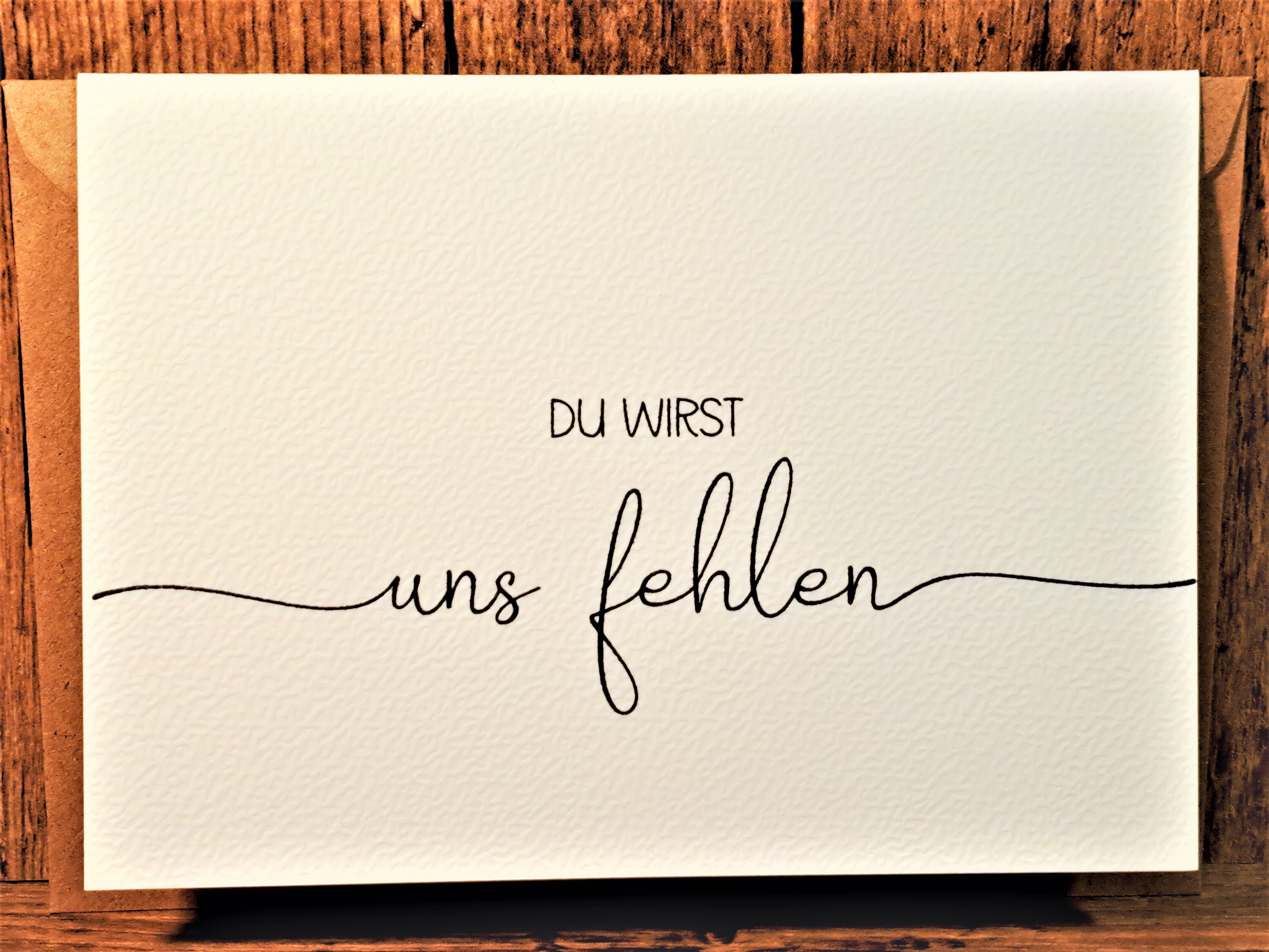 Du wirst fehlen, Abschied Kollege, Kollegin, Dankeschön, Karte Danke ...