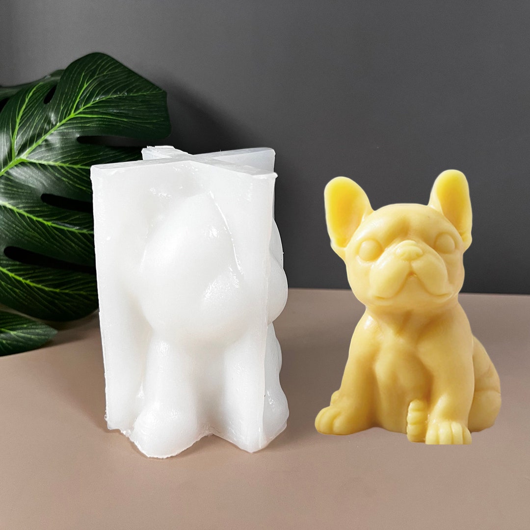 3D French Bulldog Candle Silicone Mold Animal Soy Wax Candle - Etsy