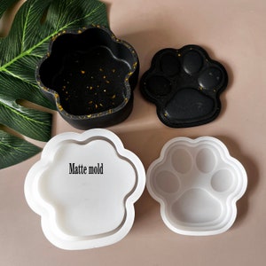 Resin Paw Print With Lid Mold Paw Print Box Mold Trinket Box - Etsy