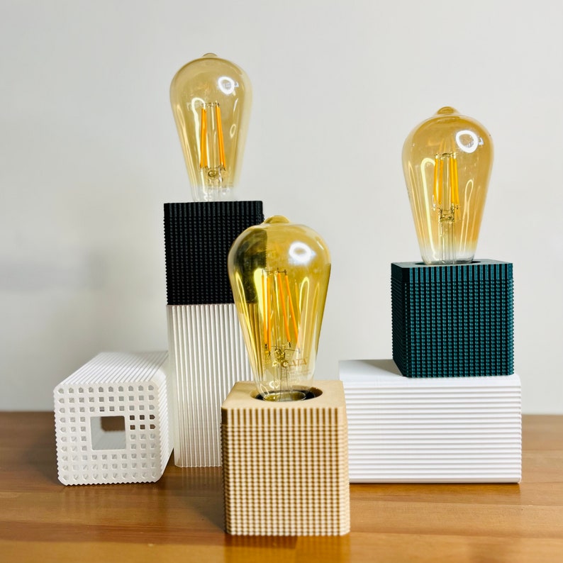 Cube Style Desk Lamp | Minimal Reading Light | Scandinavian Table Lamp ...
