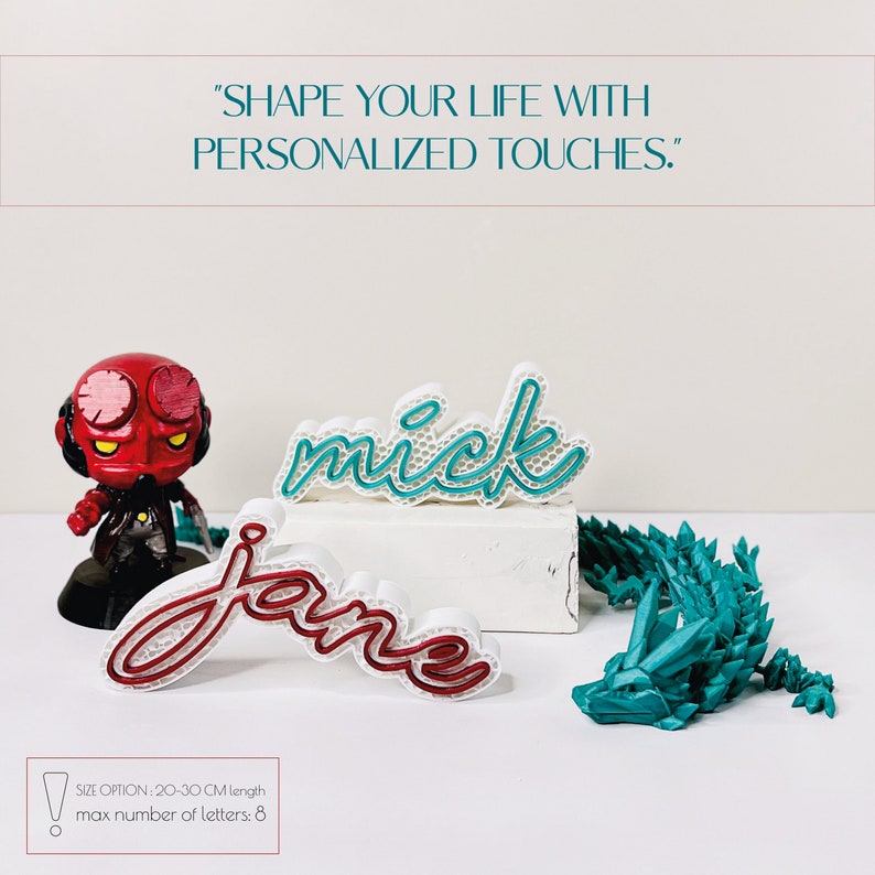 Custom Name Sign Freestanding Name Sign 3d Letter Plaque Shelf ...