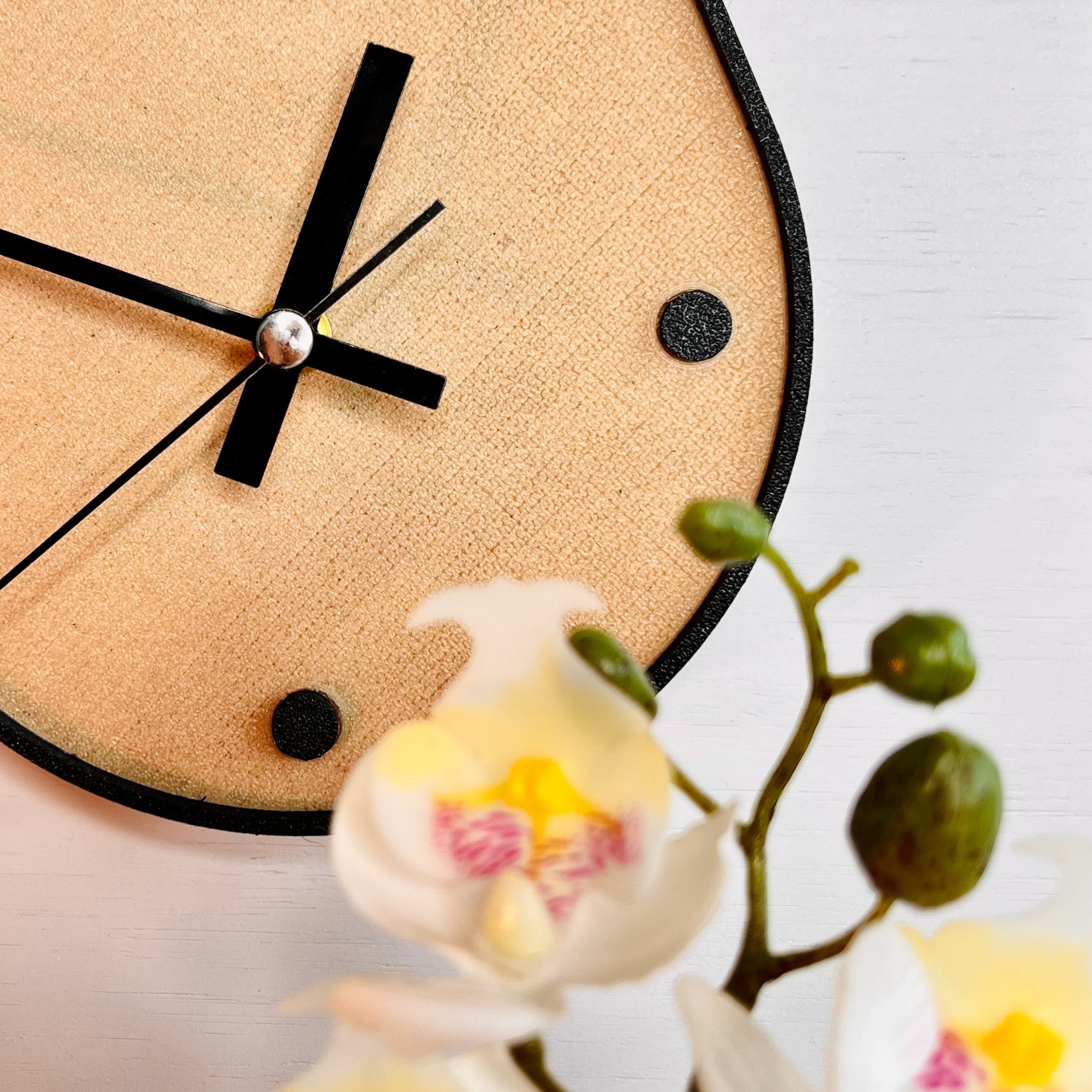 Minimalist Wood Added Wall Clock, Drop Wall Clock Decor, No Ticking ...