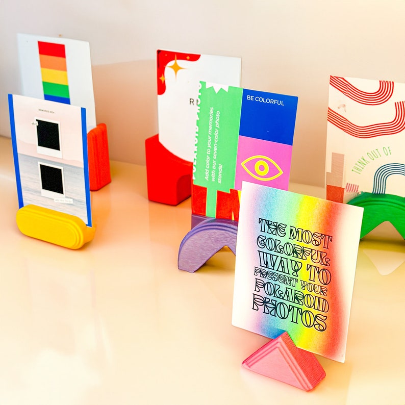 Colorful Photo Stands Set of Photo Holder for Home Display Stand for ...