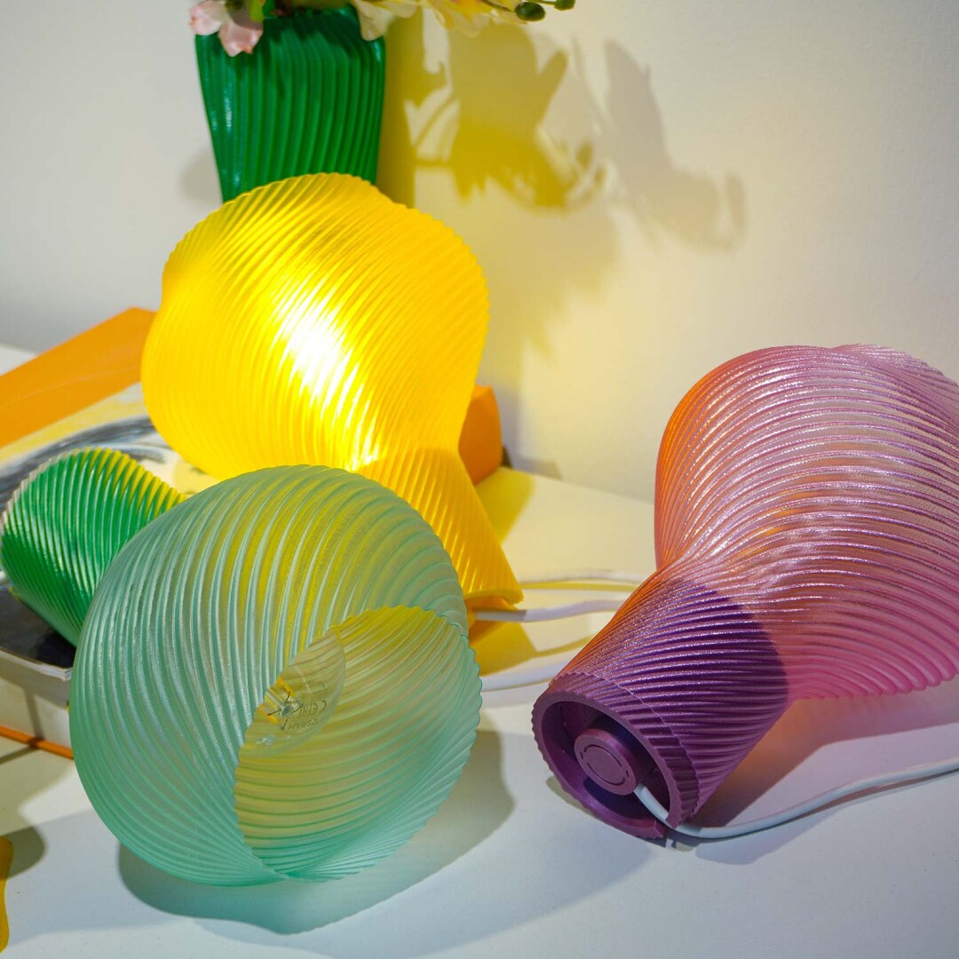 Colourful Table Lamp, Unique Lamp, Lamp for Pop Art Style Decor, Pink ...