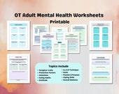 Occupational Therapy Worksheets OT Mental Health Printable - Etsy