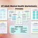 Occupational Therapy Worksheets, OT Mental Health Printable ...
