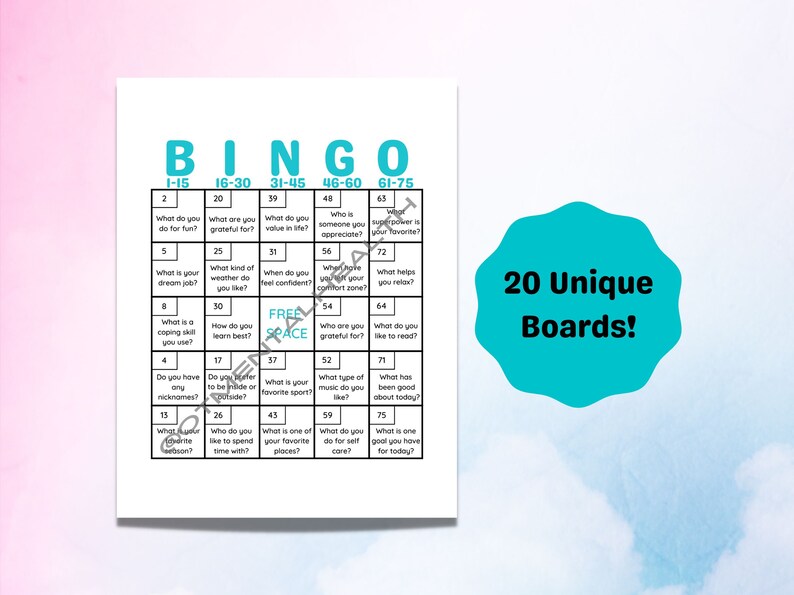 Occupational Therapy Activities, Social BINGO Printable, Group Therapy ...