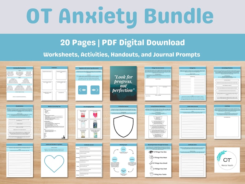 Anxiety Relief Bundle | Occupational Therapy Worksheets | Anxiety ...