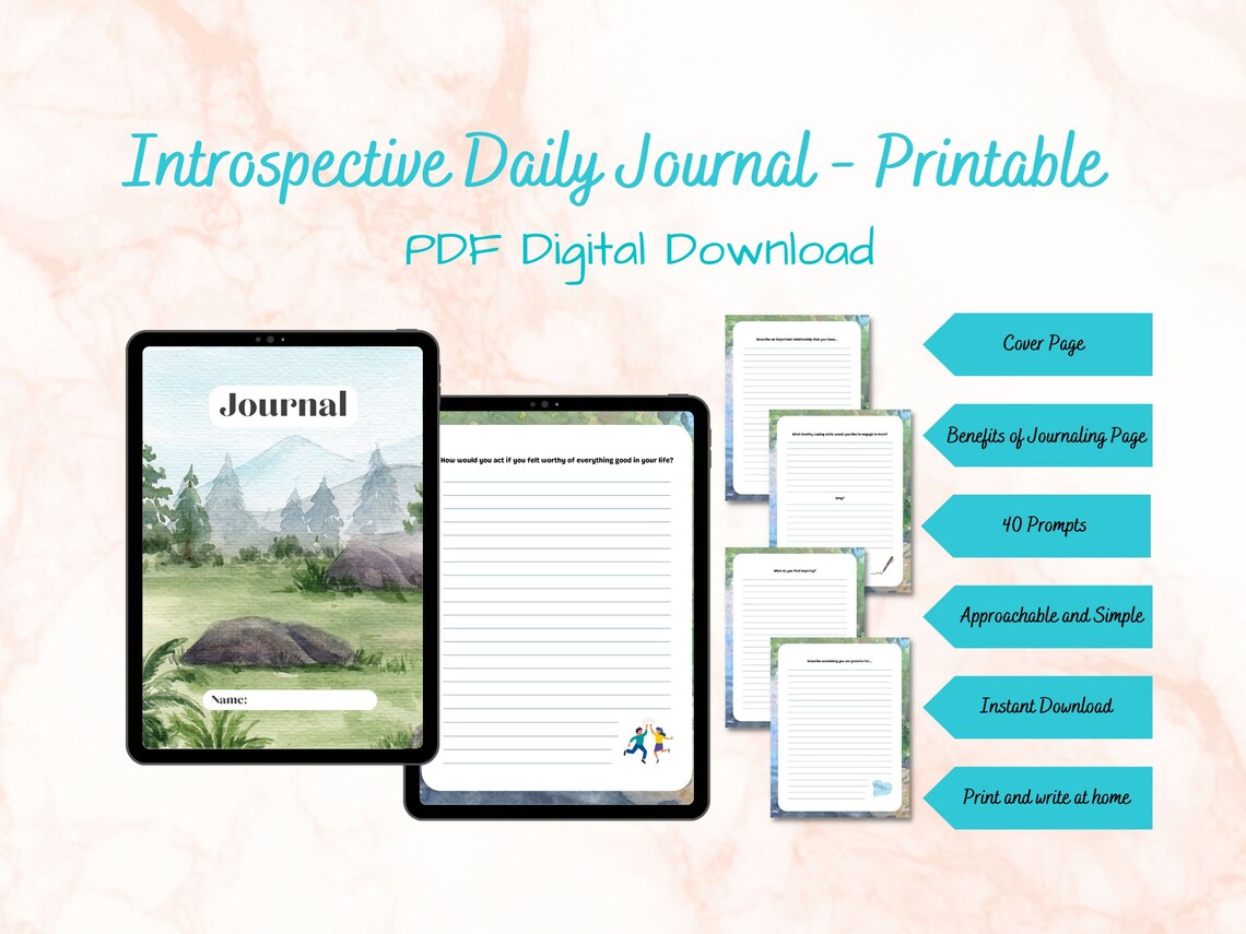 Digital Mental Health Journal for Men and Women Introspective Journal ...