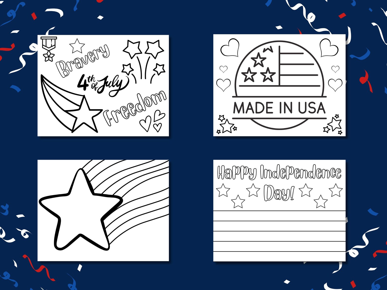 Printable 4th of July Coloring Pages, Fourth of July Coloring Pages ...