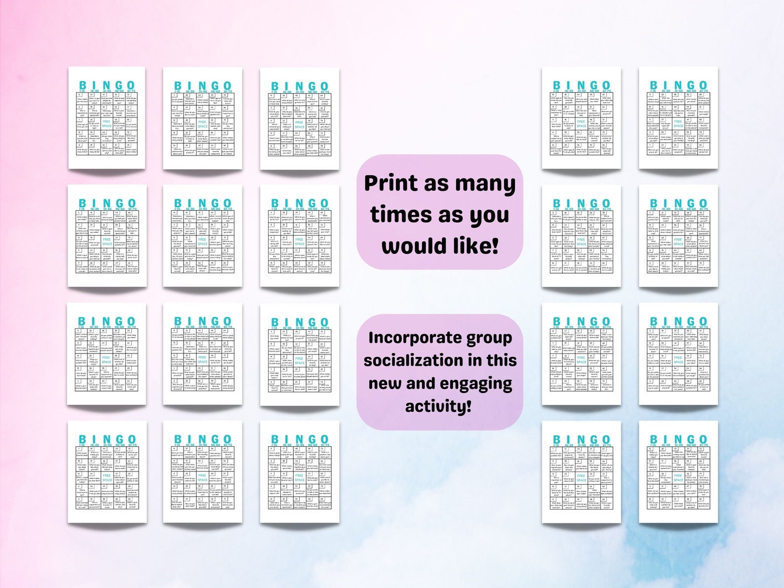 Occupational Therapy Activities, Social BINGO Printable, Group Therapy ...