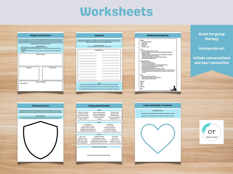 Anxiety Relief Bundle | Occupational Therapy Worksheets | Anxiety ...
