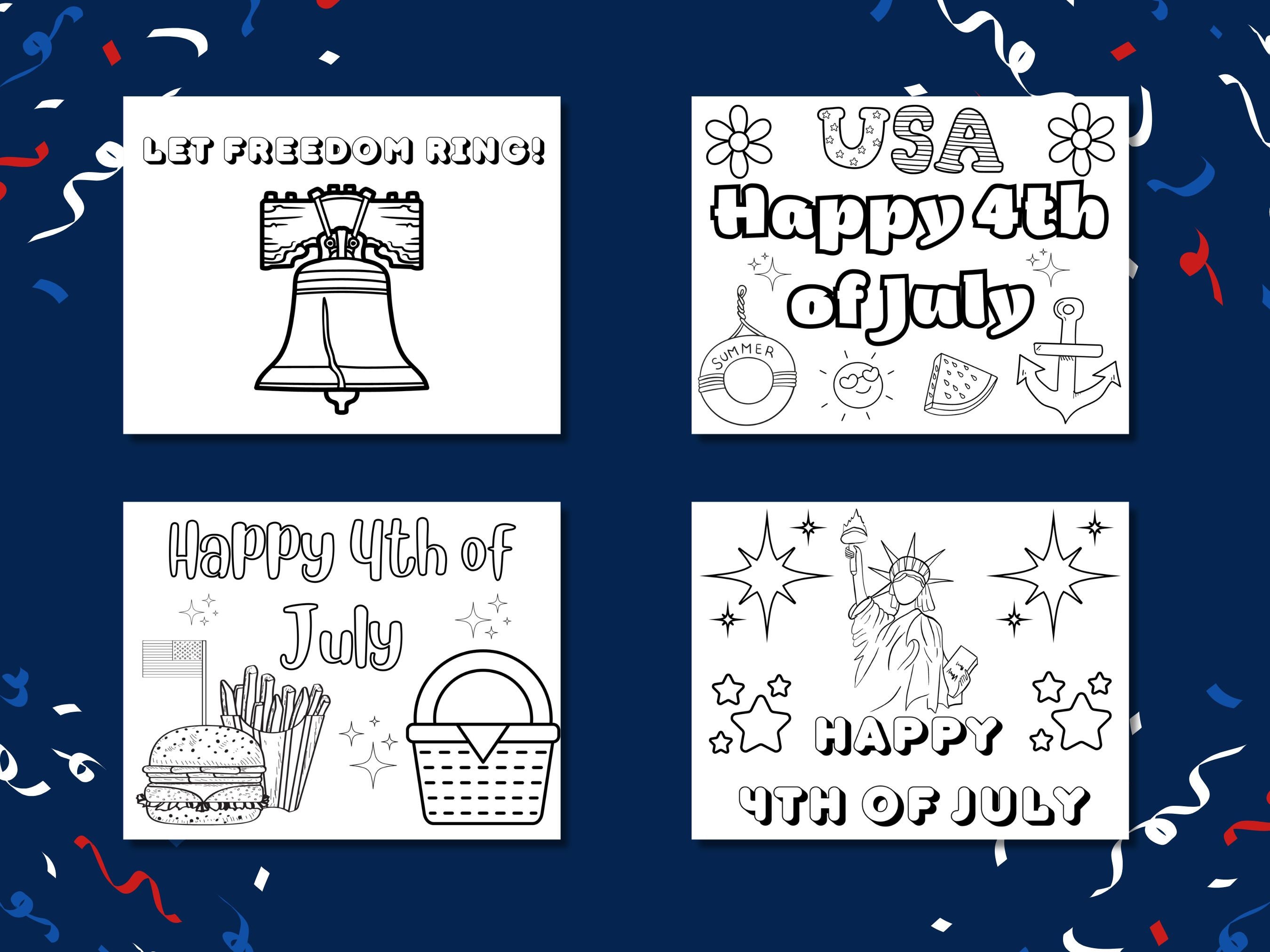 Printable 4th of July Coloring Pages, Fourth of July Coloring Pages ...